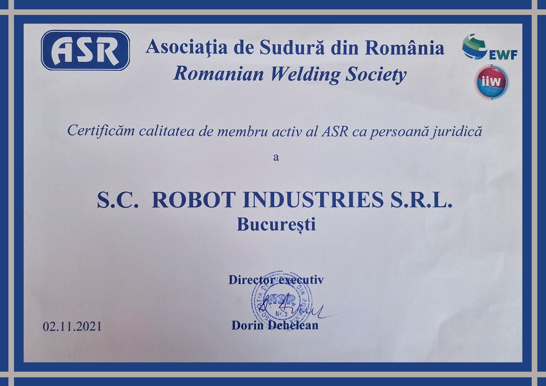certification | robotindustries.com