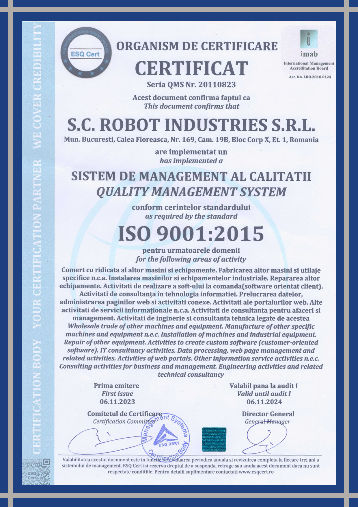 certification | robotindustries.com